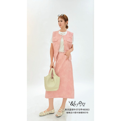 K319正品软牛仔A字半身裙