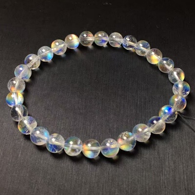 马岛月光石moonstone彩虹光冰种