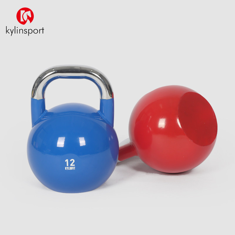 健身全钢壶铃男士提壶哑铃女士家用深蹲练臀器材竞技壶铃球4-32kg_虎窝淘