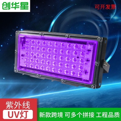 led紫外线灯投光灯uv荧光检测固化灯舞台派对氛围营造紫光投光灯