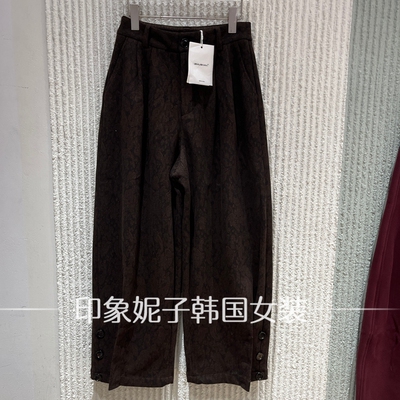 欧洲站冬季新款高腰宽松休闲裤