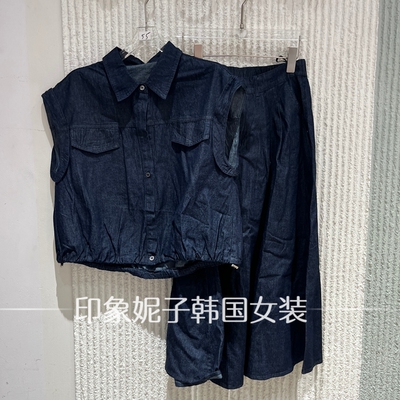 欧洲站2026夏显瘦马甲套装女款