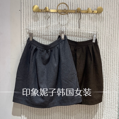 欧洲站冬季新款显瘦A字半身裙