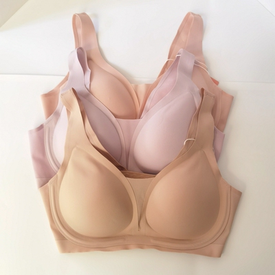 悦介新款25515双C软胶圈上托内衣通杯薄款光面无痕文胸聚拢美背
