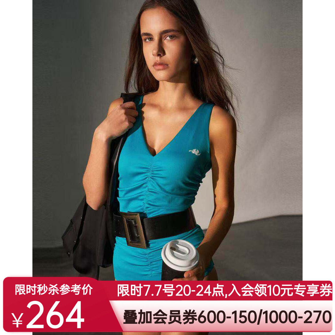 爱慕·CHUANG仪式4夏季女士性感比基尼连体泳衣CA681211