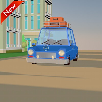 C4D简单的小车线路动画工程场景源文件含材质学习交流参考