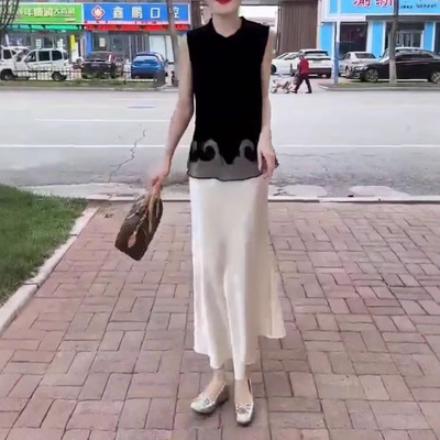 今年流行特惠25735新大爱美依缘2026夏季新高级感无袖拼接上衣
