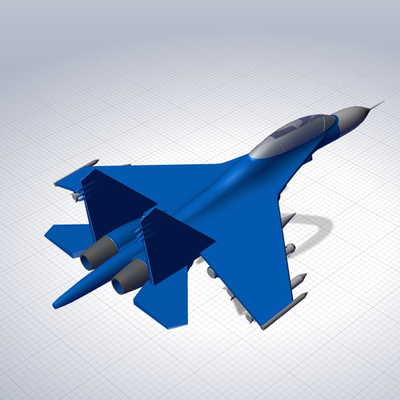 苏27飞机模型02201218三维图纸（STL/CATPart格式）