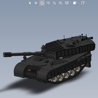 装甲坦克机构模型01200714三维图纸（SLDASM文件格式）