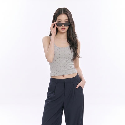 甜美辣妹风波点吊带背心女夏季新款时尚百搭修身显瘦美背内搭上衣