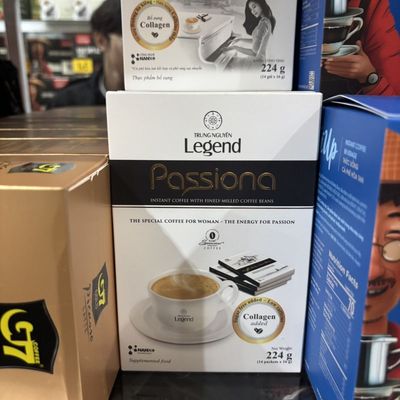 越南原装进口中原Legend传奇224克G7甄典版3合1速溶白咖啡提神
