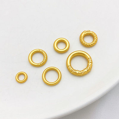 18K哑金保色素圈祥云乾坤圈圆环