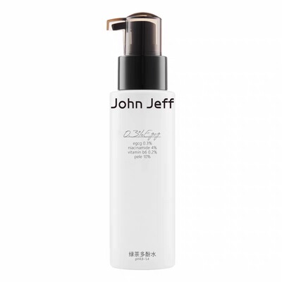 John Jeff绿茶多酚水控油抗氧化收敛毛孔提亮肤色男女哑光姐夫
