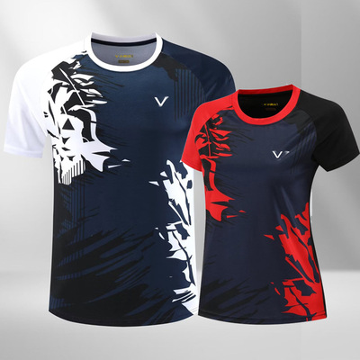 羽毛球服女短袖速干上衣儿童