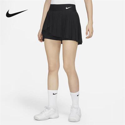 Nike耐克正品2024夏季女子运动休闲舒适百搭百褶网球裙DR6850-010