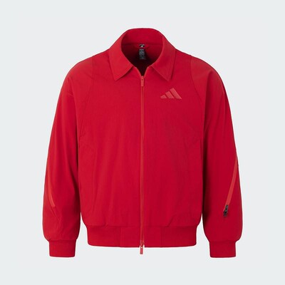 adidas阿迪达斯加绒外套男25春季蛇年新款运动休闲翻领夹克JZ4193