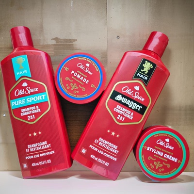 Old Spice老帆船男士洗发水强力定型膏发泥发蜡哑光持久shampoo