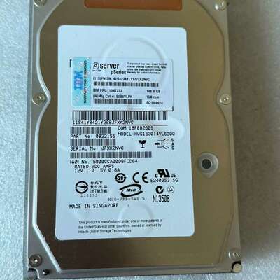 议价IBM 146G 15K SAS 3.5 10N7204 1可维修