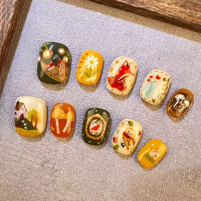 秋日私语多巴胺穿戴甲