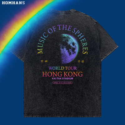 COLDPLAY乐队香港演唱会短袖T恤