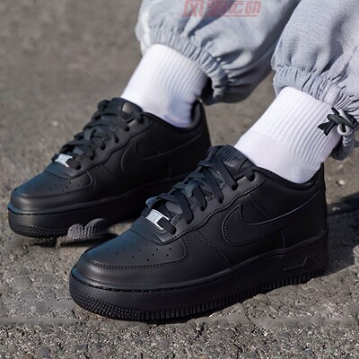 nike耐克女子AIR FORCE AF1黑色大勾空军一号运动休闲鞋DH2920