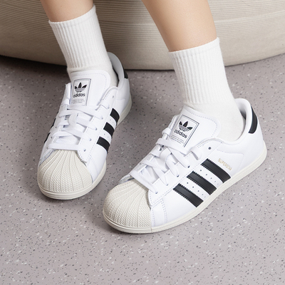 阿迪达斯adidassuperstar白色贝壳头运动鞋2026秋季新款低帮透气