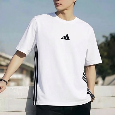 adidas阿迪达斯男装2026新款透气运动休闲跑步训练短袖T恤JE6388
