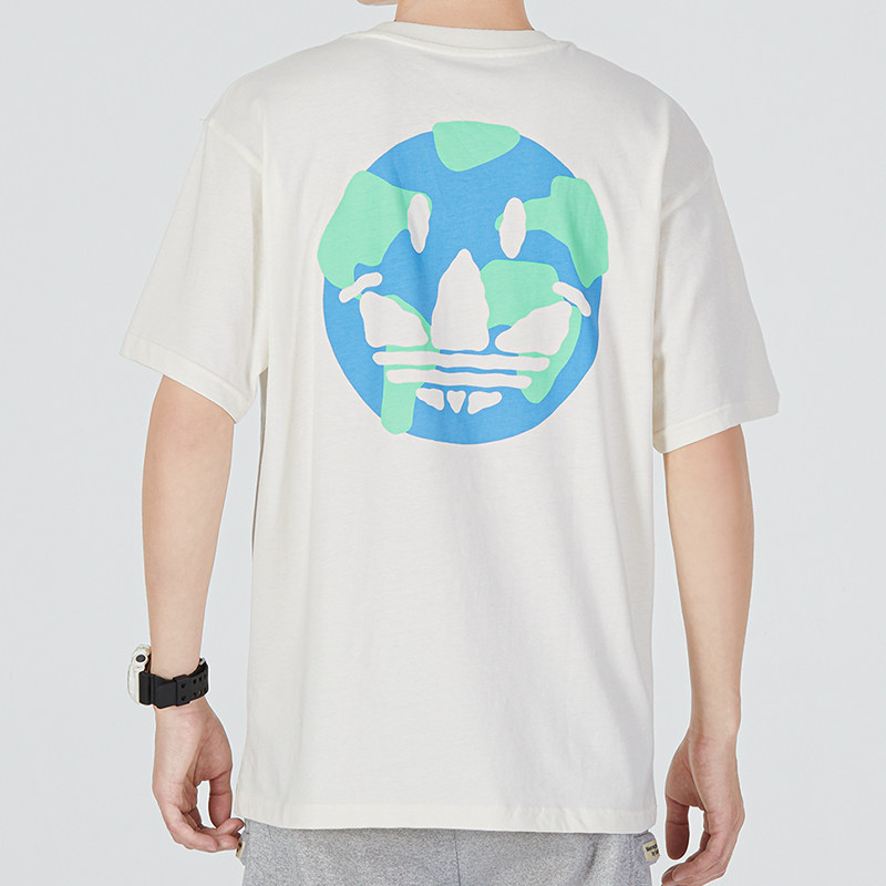 阿迪达斯三叶草短袖T恤男上衣2023秋季新款运动服跑步半袖HI2962_虎窝淘