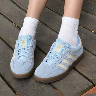 adidas阿迪达斯三叶草T头鞋夏季女鞋GAZELLE德训鞋低帮板鞋JI2717