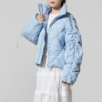 阿迪达斯三叶草女装短款羽绒服25冬季新款运动服户外厚外套KC2612