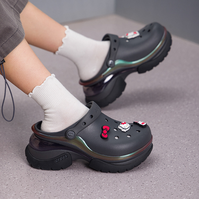 卡骆驰CROCS女鞋拖鞋 2026夏季新款复古ClogBAE小海豚厚底洞洞鞋