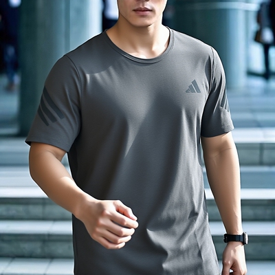 阿迪达斯短袖T恤男装跑步半袖2026夏季新款透气宽松运动服KS5039