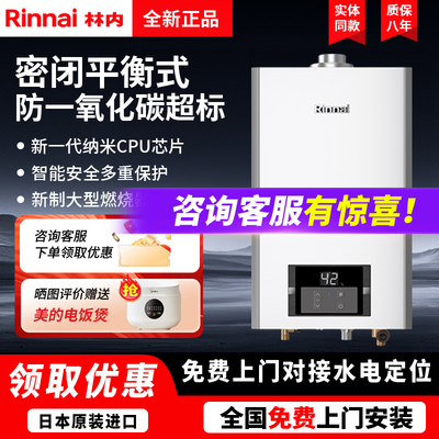 林内平衡式燃气热水器橱柜浴室