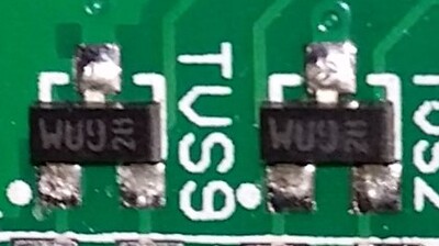 PESD3V3S2UT 丝印WU9 SOT23 ESD瞬态电压抑制器