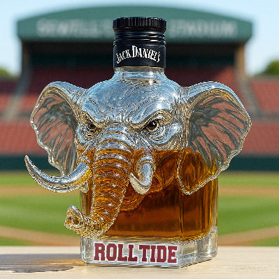 跨境新品摆件Longhorns Whiskey Bottle大象威士忌酒瓶红酒瓶
