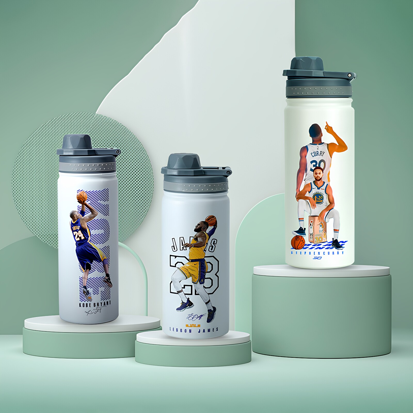 篮球球迷用品球星周边定制保温杯刻字水杯篮球爱好者礼物学生便携