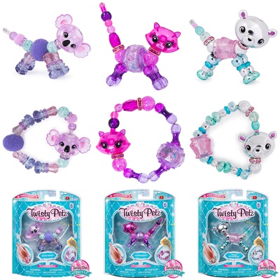 Twisty petz beauty series3翠斯蒂水晶宠物魔法变形手链儿童饰品