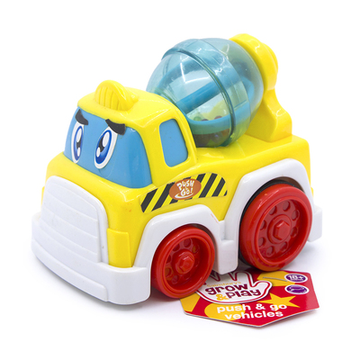 GROW PLAY push go vehicles手推惯性行驶水泥搅拌工程儿童玩具车