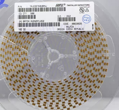 贴片钽电容6032C 220uF(227)±10% 10V TAJC227K010RNJ 一盘500只