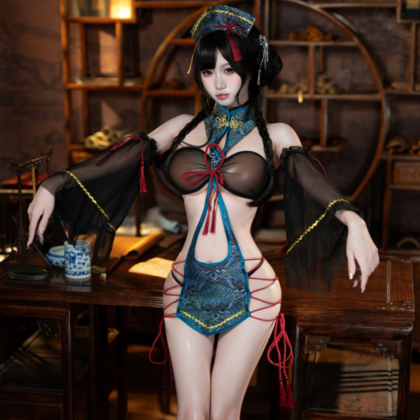 qq内衣纯欲小恶魔套装制服战袍感官派对道具角色扮演qqny性感纯欲