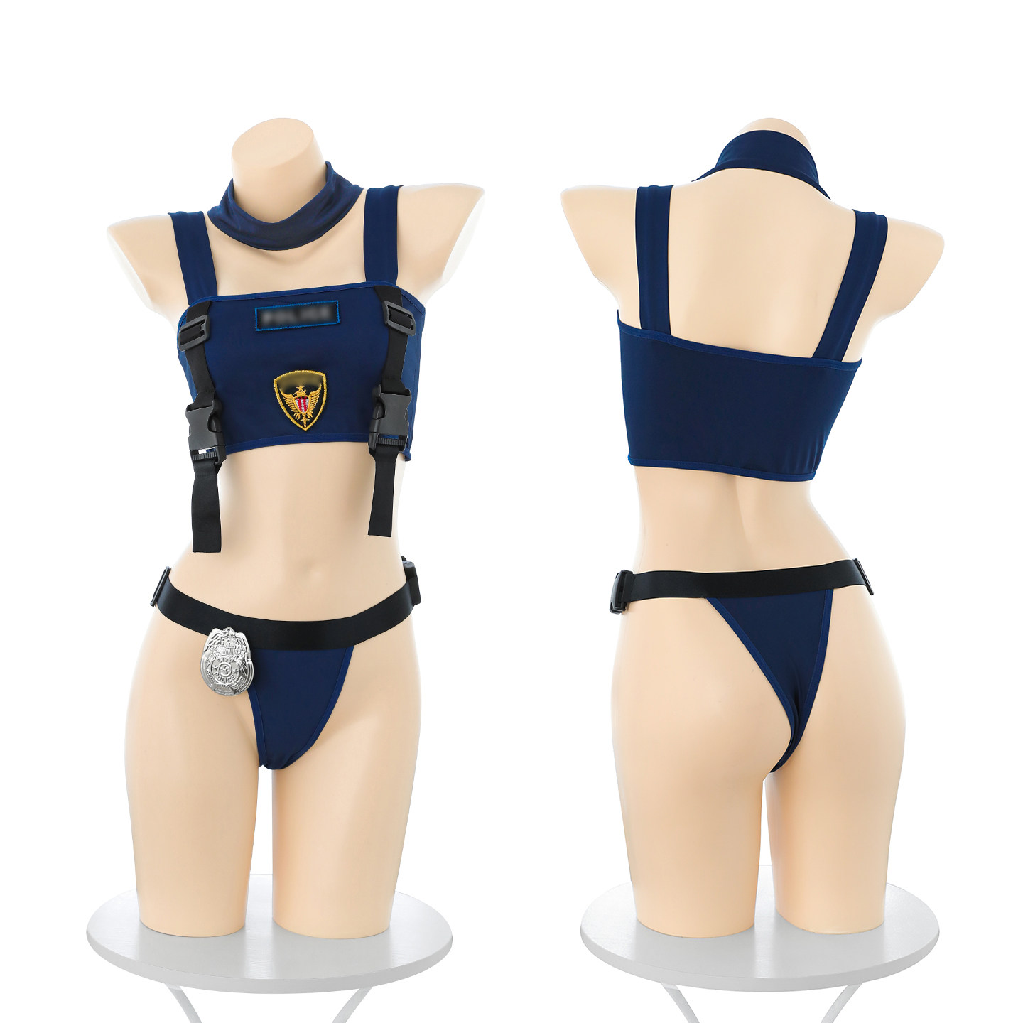 女警cos服qq内衣纯欲小胸警官服装cos感官派对角色制服套装 qqnny