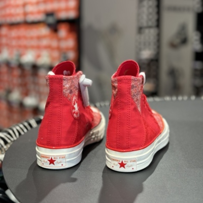 匡威Converse女子新款龙年限定红色高帮1970S拼接帆布板鞋A08700c