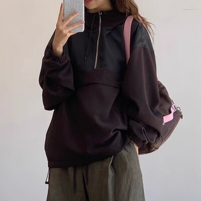 DEVOA工装复古拼色休闲舒适套装