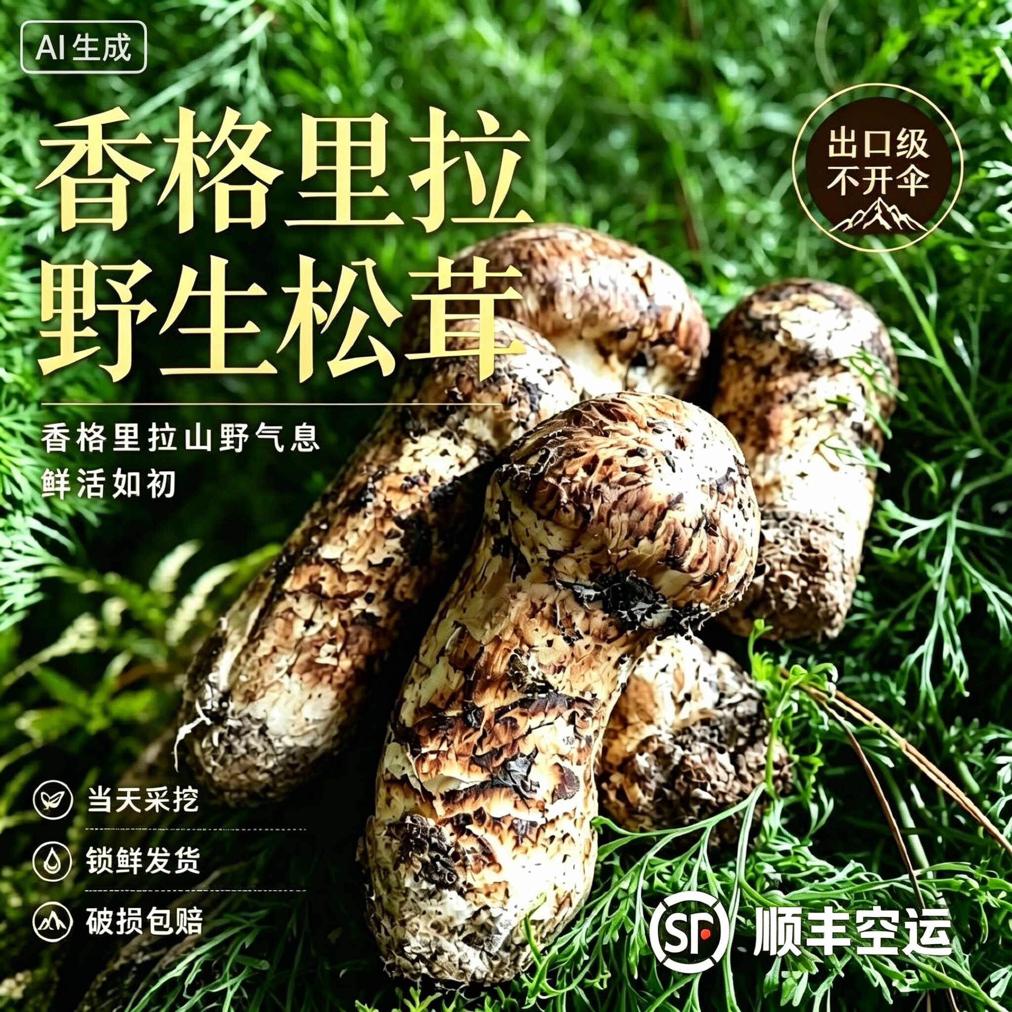 【2026现货】出口级野生松茸新鲜云南香格里拉松茸菌当天采摘煲汤