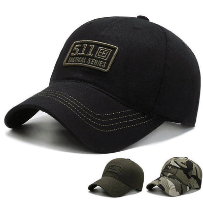 军迷户外休闲登山遮阳防晒帽男士帽子迷彩棒球帽潮立体刺绣511鸭