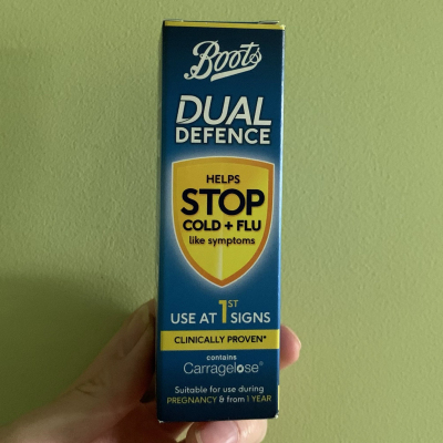 Boots液体口罩Dual Defence喷雾孕产妇1岁+卡拉胶喷鼻腔