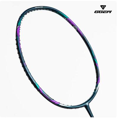 GGEM聚将新款辐射LBTS6.04轴碳布中杆全碳纤维羽毛球拍速度进攻