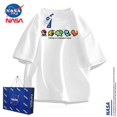 NASA宝可梦重磅短袖t恤男女宽松