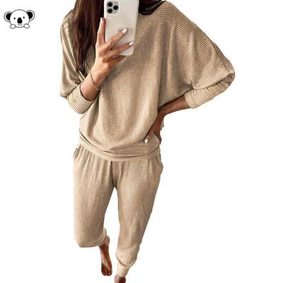 H 28162 Women Loungewear Sweatsuit Fashion Cozy运动套装