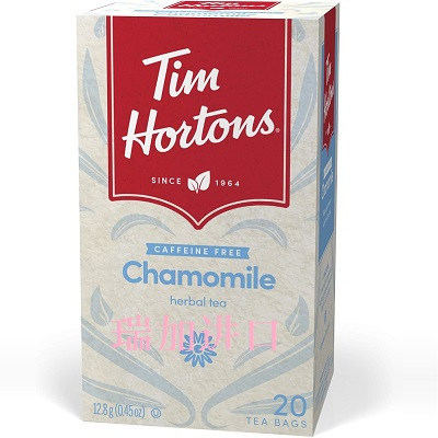 包邮加拿大Tim Hortons Chamomile洋甘菊花草茶12.8G*2盒无咖啡因